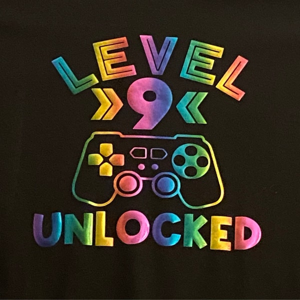 Level 9 Unlocked SVG - Ninth Birthday Gamer SVG - Instant Download ...