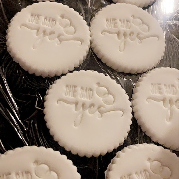 She Said Yes Cookie Biscuit Stamp (M&S Size Available) for Fondant ...