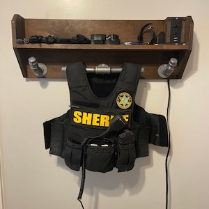 Large Duty and Tactical Gear Rack Double Belt Hanger With Usb/120v ...