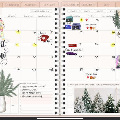 Fall Boho Planner Stickers Printable Autumn Big Happy Planner - Etsy