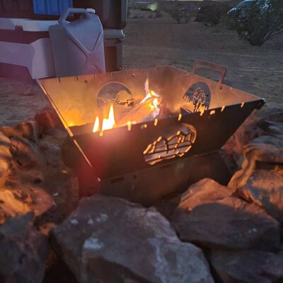 Custom Collapsible Fire Pit With Your Design - Etsy