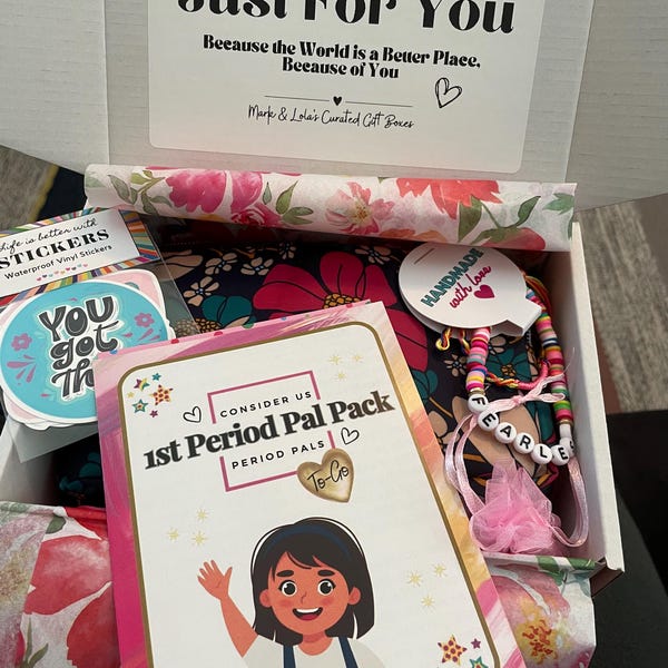 First Period Kit for Girls Tween 1st Period Starter Kit Period Box ...