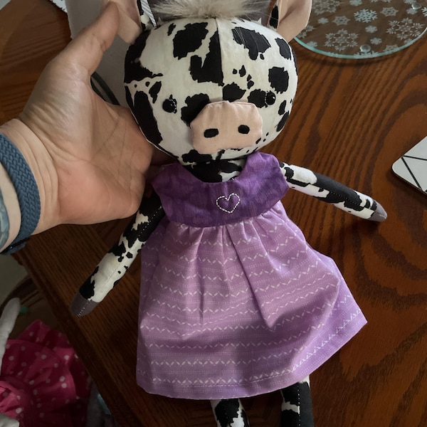 Highland Cow Sewing Pattern PDF - Make a Highland Cow Doll / Stuffed ...
