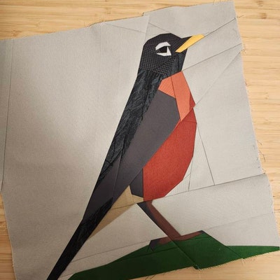 Cardinal Fppbackyard Birds Seriespaper Piecing Quilt Block Pattern - Etsy