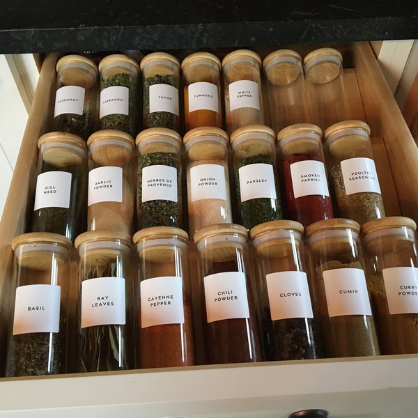 Amber Glass Spice Jars, Spice Jars, Amber Screw Top Lid Spice Jars ...