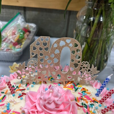 Layered Birthday Cake Topper SVG, Happy Birthday Cake Topper SVG ...