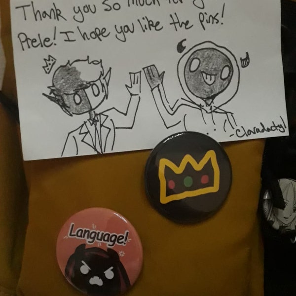 Badboyhalo "language!" Pin| MCYT Button - Etsy