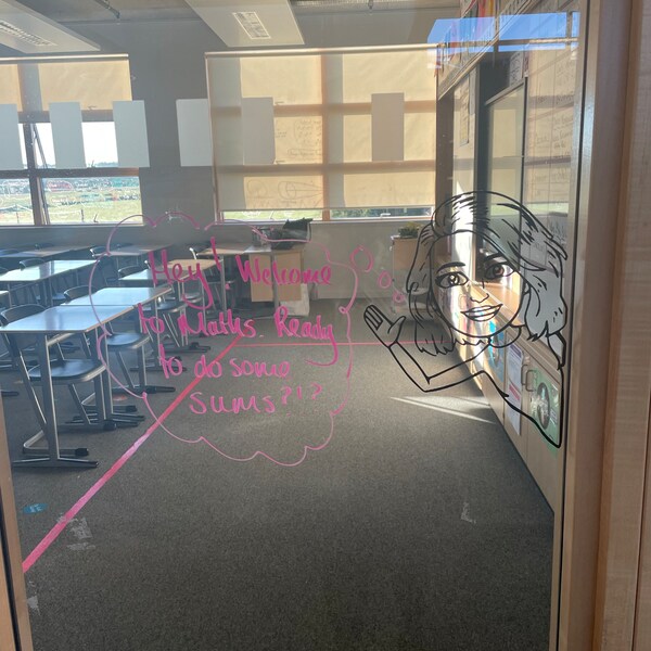 Personalised Teacher Bitmoji Decal Classroom Decor for Doors, Windows ...