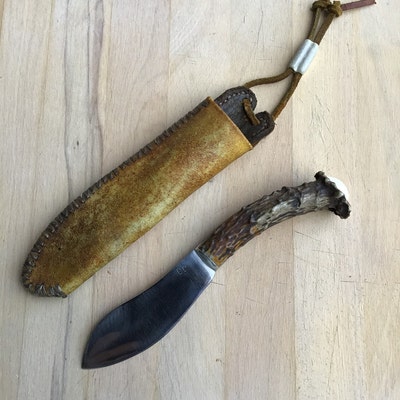 Item 15. Primitive Style, Non Etched Damascus Knife. - Etsy