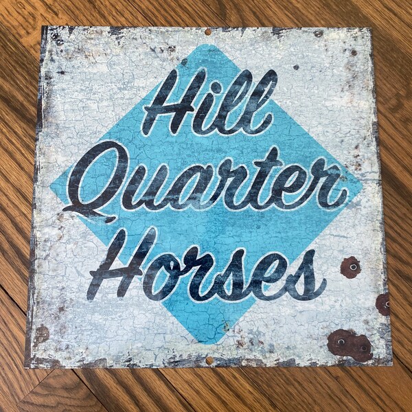 Custom Vintage Metal Sign 12 X 24 Inches | Any Color Any Text Add Logo ...
