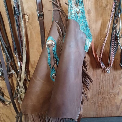 Custom Made Rodeo Chaps/ New/ Custom Leather /R Bar K - Etsy