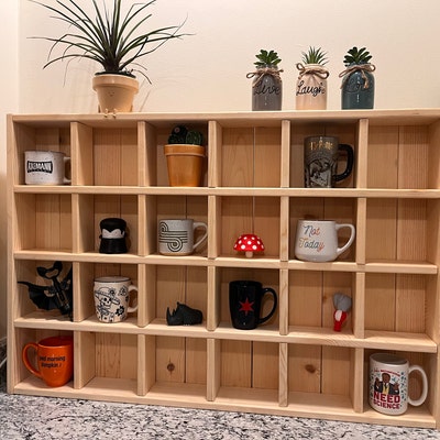 New Pine Oversize Coffee Mugs Storage Cubby 28 Custom Sizes Fits Large ...