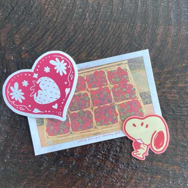 Strawberry Miffy Vinyl Sticker Waterproof, Cute Sticker, Laptop ...
