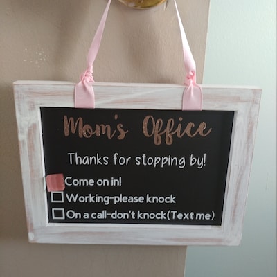 Moms Office Door Sign,sign for Home Office,do Not Disturb Sign,on a ...