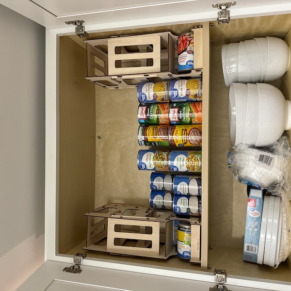 Digital EPS SVG of Rotating Can Rack for Makers and DIY. Laser Cut File ...