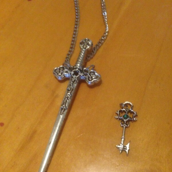 Sword Pendant With Gemstone of Your Choice - Etsy