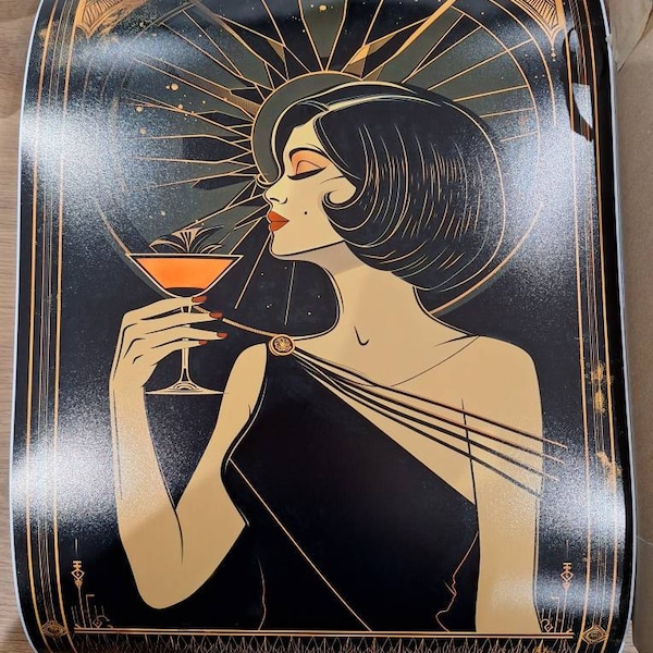 Vintage Style Dressing Room 1920 Decor, Art Deco Lady Powder Room Wall ...