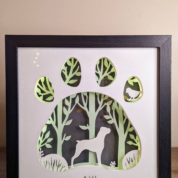 Boxer Dog Breed Shadow Box SVG, 3d Papercut SVG, Layered Paper Art ...