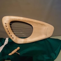 12 String Lyre harp Diatonic Musical Instrument Cherry Wood - Etsy
