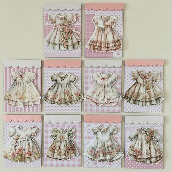 Printable Vintage Baby Dresses, Junk Journal Ephemera, Digital Paper ...