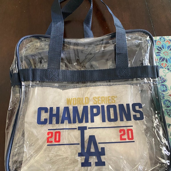 Dodgers Clear Bags Stadium Approved Clear Tote Bag With Zipper Closure ...