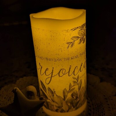 WINE BOTTLE/GLASSES Flameless Candle W/timer, Wine Flameless Candle ...