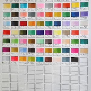3 Color Blends Combination Chart Sheet Printable PDF Download, Color ...