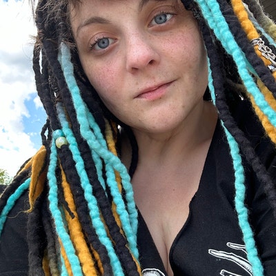 23-27 20/40 DE Wool Dreads Fall Set Dreadlocks Extensions Ombre ...