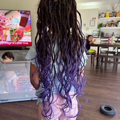 Double Ended Wool Dread Extensions Bohemian Dreads Dark Brown Emerald ...