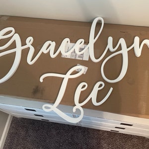Custom Wood Name Sign for Nursery or Kids Room First & - Etsy