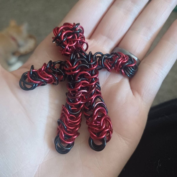 Jelly Cube - Chainmail Fidget Toy - Square Metal Trinket - Multicolored ...