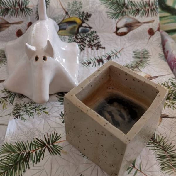 Square Ceramic Espresso Cup - A Slab-built Ceramic Cup - Etsy