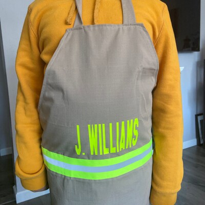 Firefighter Personalized BBQ Apron, Regular / Large Apron, Gift for Him ...