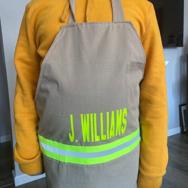 Firefighter Personalized BBQ Apron, Regular / Large Apron, Gift for Him ...