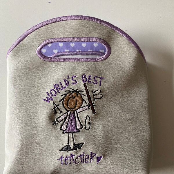 World's Best Teacher Machine Embroidery Design, Stick Figure Teacher ...