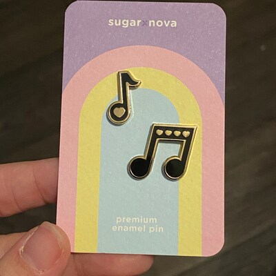 Music Note Hard Enamel Pin // Love Band Choir Teacher - Etsy