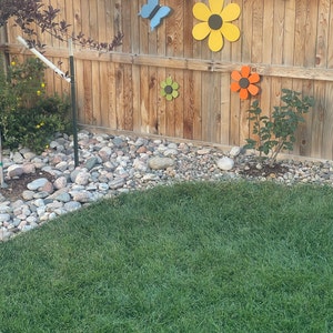 Poly Wall Flower, Fence Flower, Outdoor Decor, Fence Decor, Yard Art ...