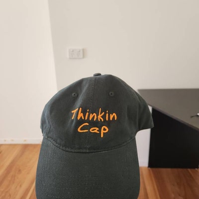Thinkin Cap Forest Green W/orange Lettering - Etsy