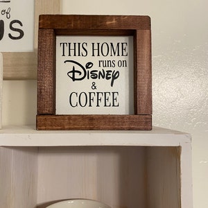 Disney Mini Wood Sign Mickey Princess Coffee - Etsy