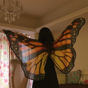 Butterfly Wings Monarch Cape Cloak Wings Costume Short Small Fantasy ...