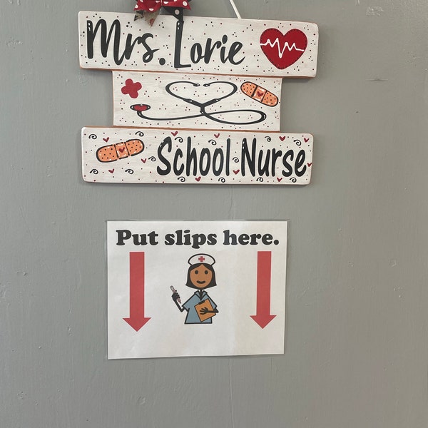 1 PIECE SIGN Nurse Sign Wall Art Door Hanger Plaque Wood Wooden ...