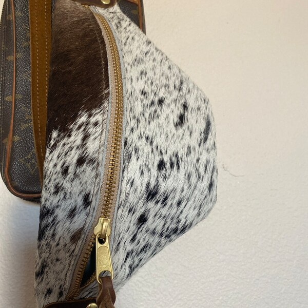 Double Fringe 15x15 Axis Print Cowhide Purse - Etsy