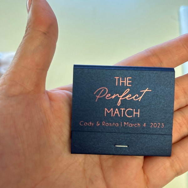 The Perfect Match Matchbooks - Wedding Matchbook, Wedding Decor ...