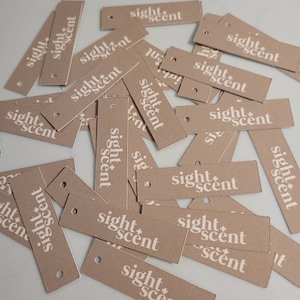 Logo Candle Tags Custom Swing Tags Shop Name Tags Candle Wick Tags ...