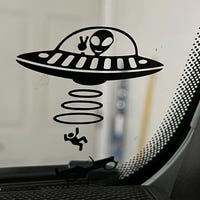 Jeeper Windshield Decal Alien Abduction/ufo Jeeper Sticker /wrangler ...