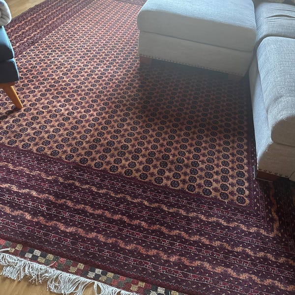 Antique Pictorial Rug, 6x10 Ft Afghan Baluchi Rug, Handmade Wool Area ...