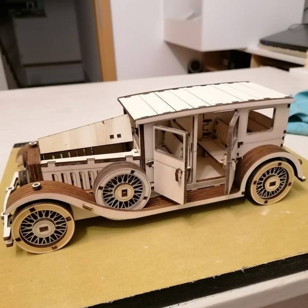 Classic Car Laser Cut File | Vintage Wooden Model | Digital Download ...