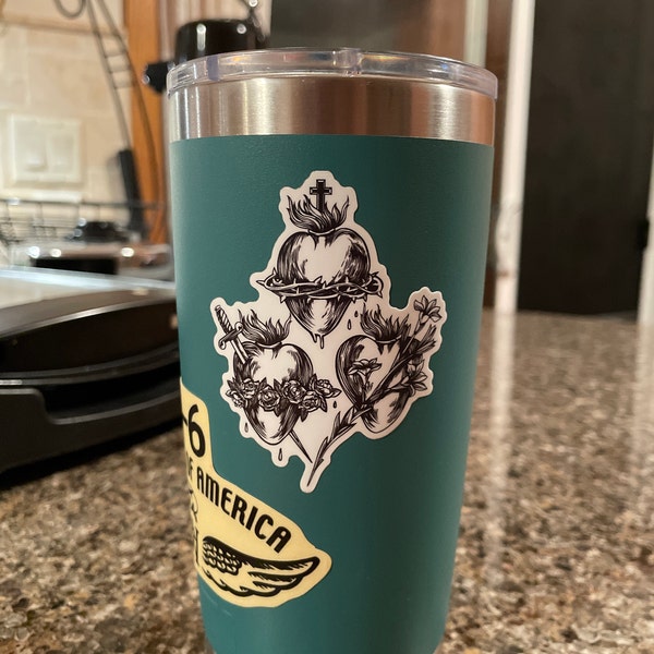 Three Hearts of the Holy Family Sticker - Catholic Sticker - Etsy