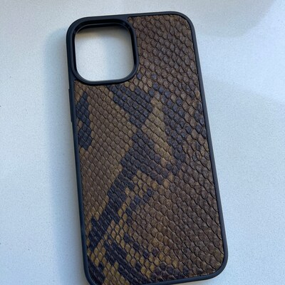 Red Python Leather iPhone 12 Pro Max Case Red Python Skin Exotic Leather iPhone 13 Case Python ...