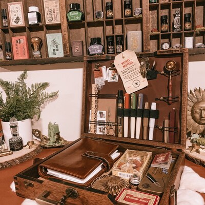 Wood Briefcase for Writers. Handmade With Walnut and Leather. Carry ...